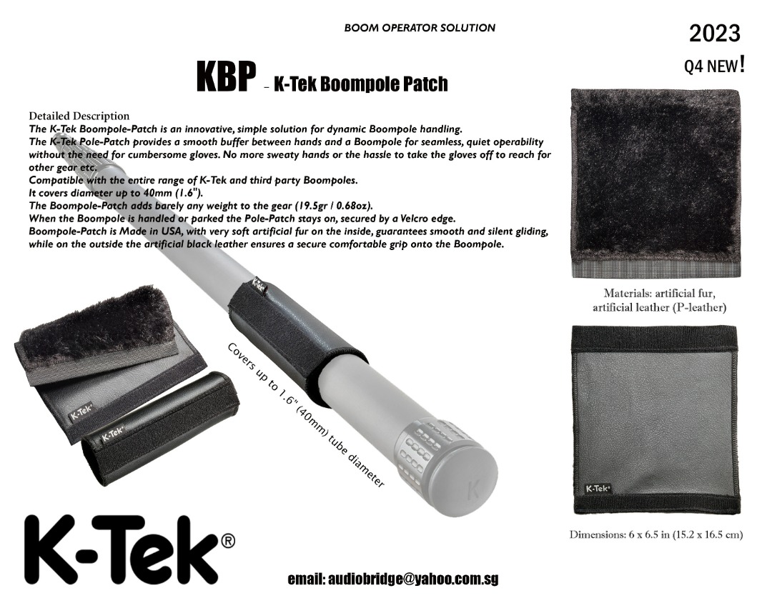 K-Tek KBP Boompole Patch - 2023 new!, Computers & Tech, Parts ...