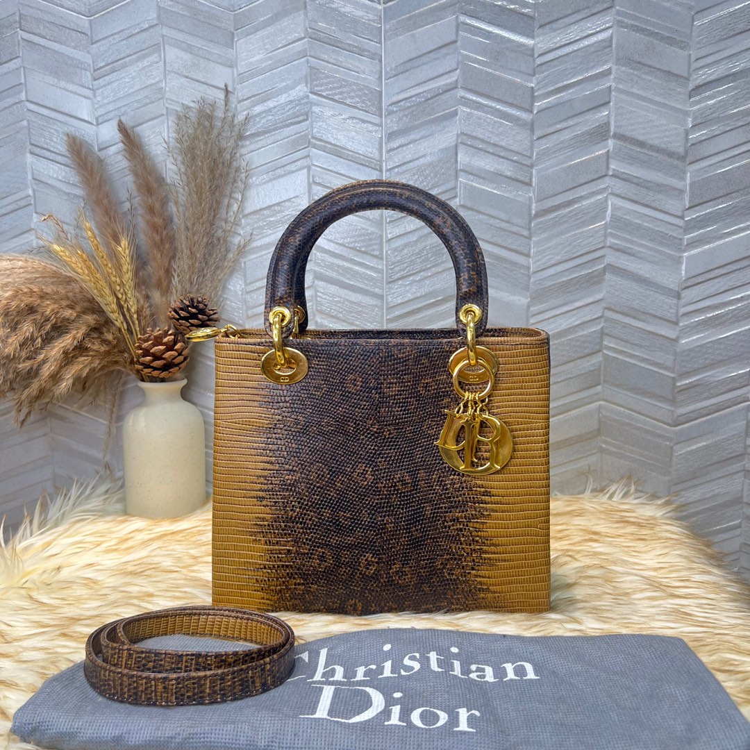 Lady Dior in Exotic Lizard Leather, Luxury, Bags & Wallets on Carousell