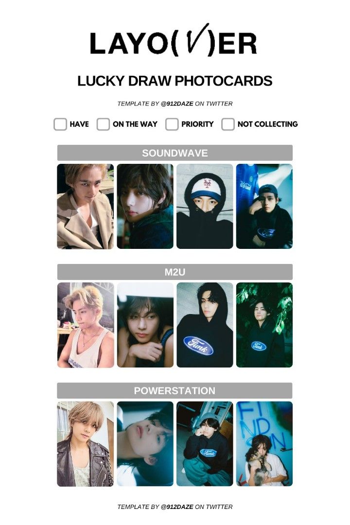 Layover Lucky Draw Photocards, Hobbies & Toys, Memorabilia ...