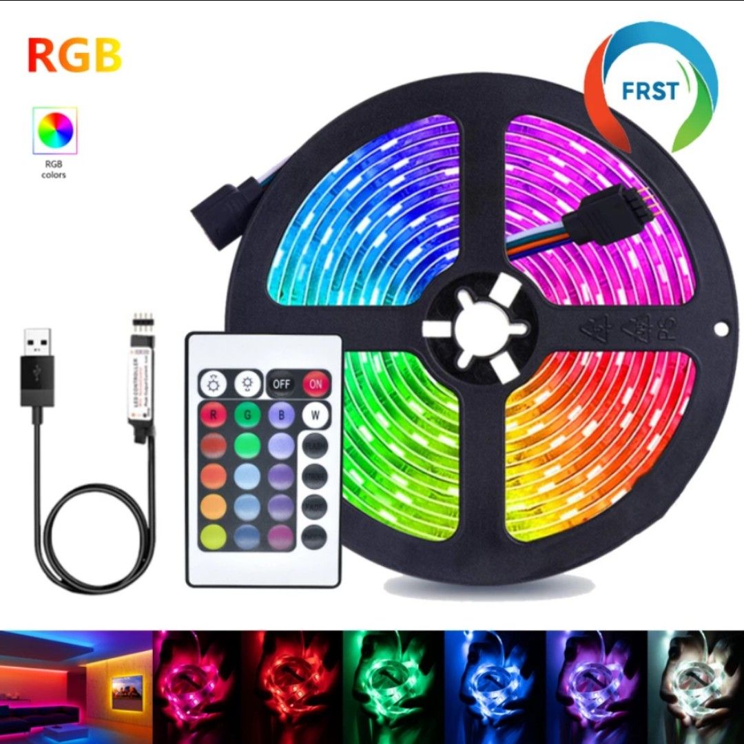 RGB LED Strip Light, Furniture & Home Living, Lighting & Fans, Lighting ...