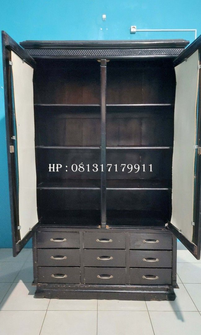 Lemari Pakaian Baju Kayu Jati 2 Pintu Polos Minimalis Nego Sampai Jadi ...