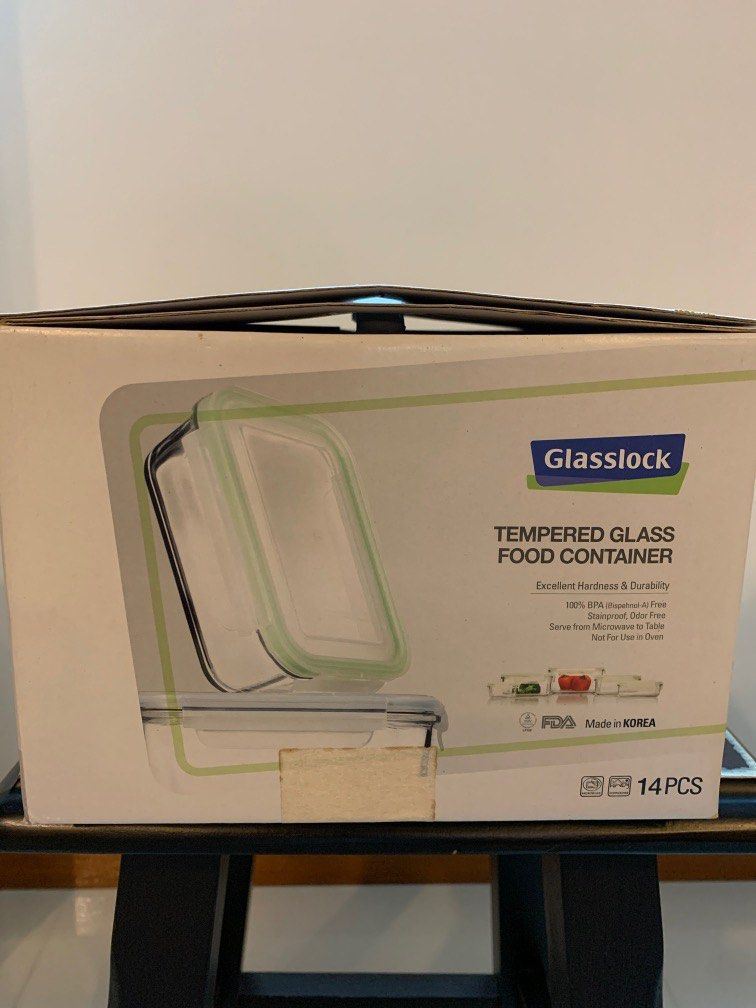 LG Glasslock tempered glass food container, Furniture & Home Living ...