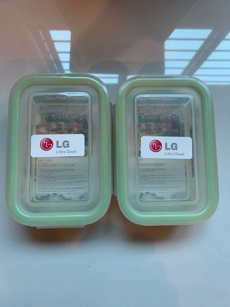 LG Glasslock tempered glass food container, Furniture & Home Living ...