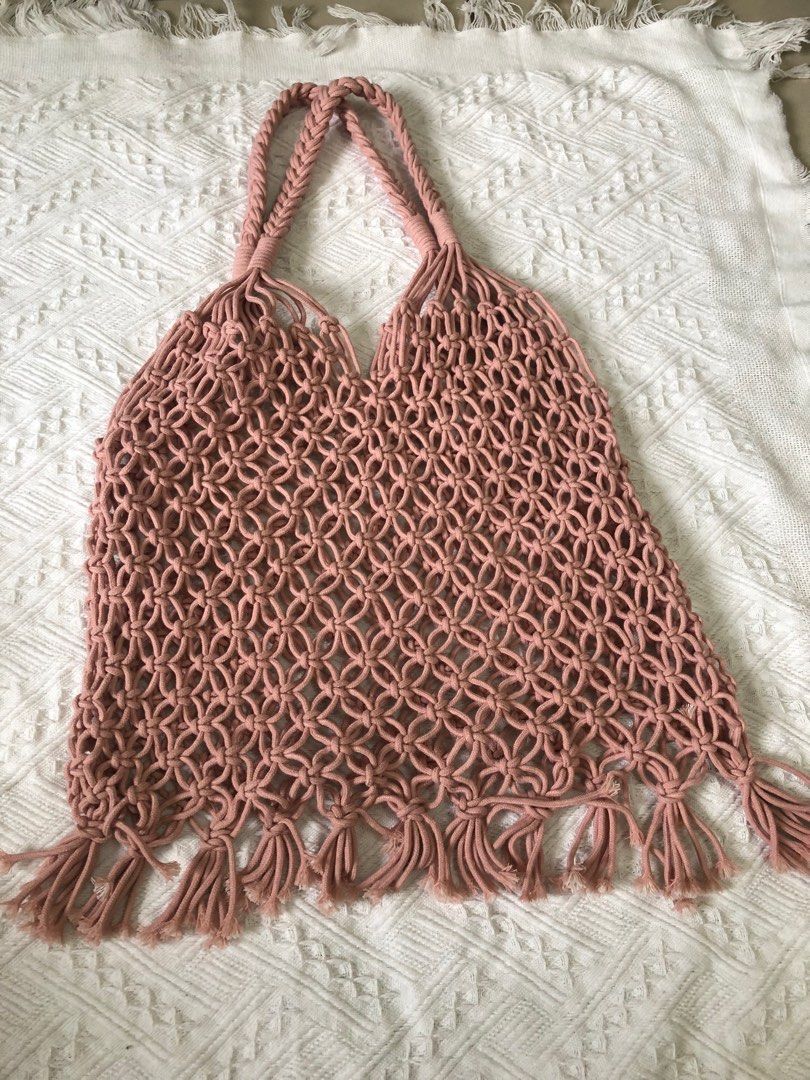 Light pink Beach bag, Women's Fashion, Bags & Wallets, Beach Bags on ...