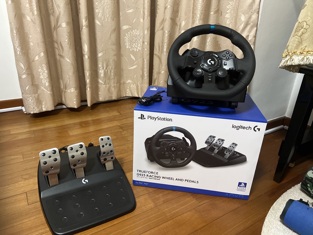 Logitech G923 Wheel And Pedals Video Gaming Gaming Accessories Controllers On Carousell