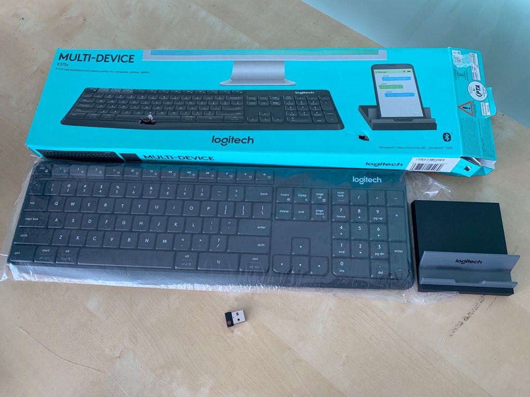 Logitech Wireless Keyboard with phone stand, Computers & Tech, Parts ...