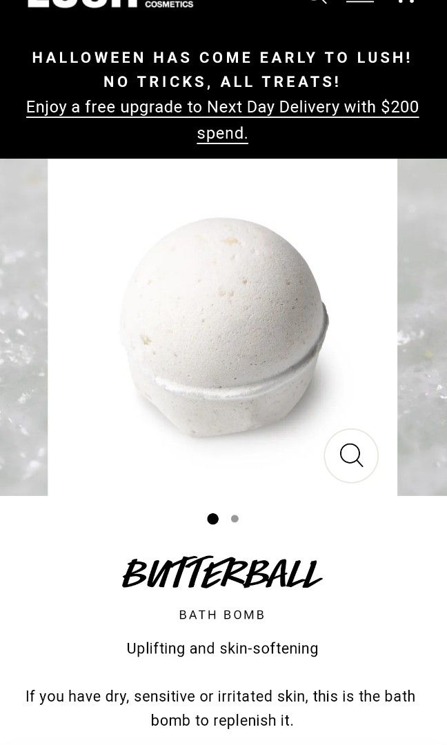 Lush butterball, Beauty & Personal Care, Bath & Body, Bath on Carousell
