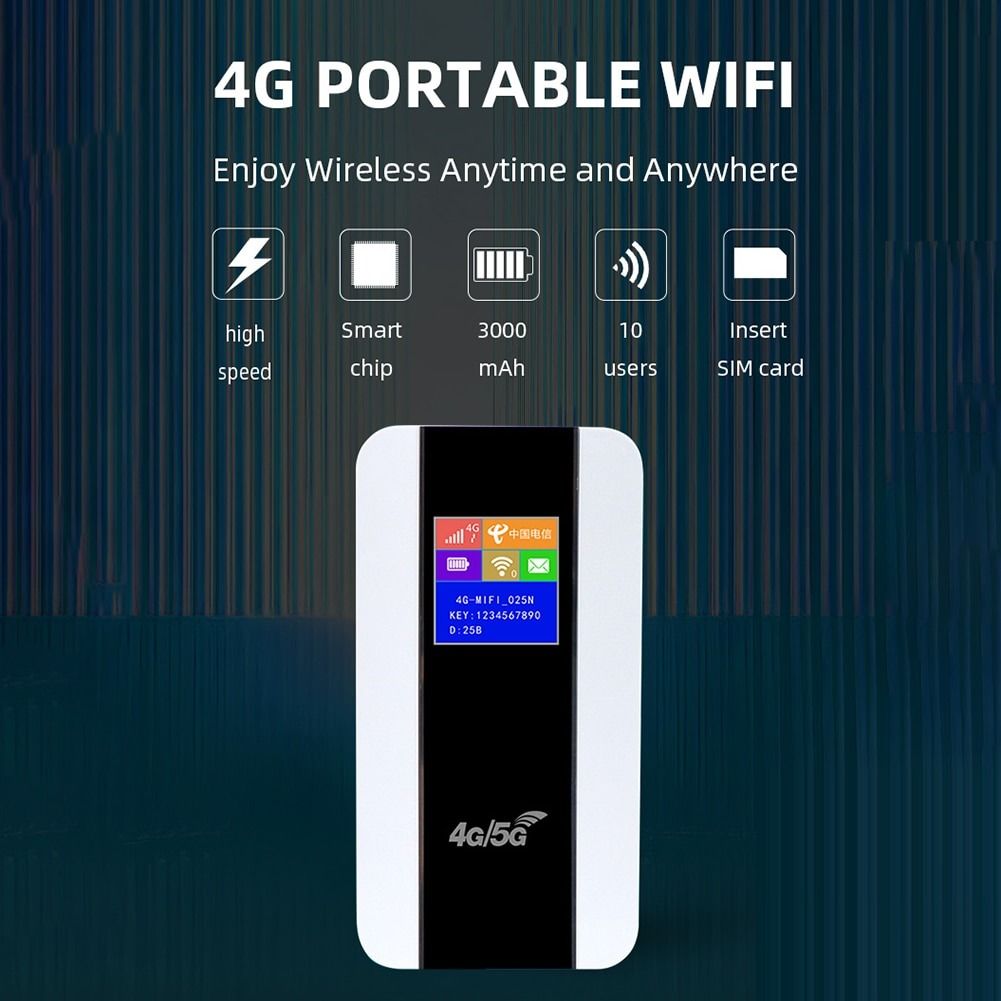 M10 Modem 4G Wireless WiFi Router 150Mbps Mobile Hotspot 3000mAh LCD ...