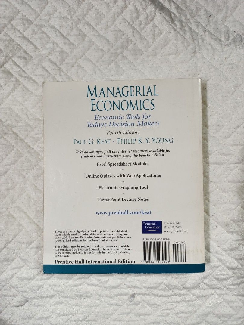 Managerial Economics, Hobbies & Toys, Books & Magazines, Textbooks on ... Managerial Economics, Hobbies & Toys, Books & Magazines, Textbooks on ...