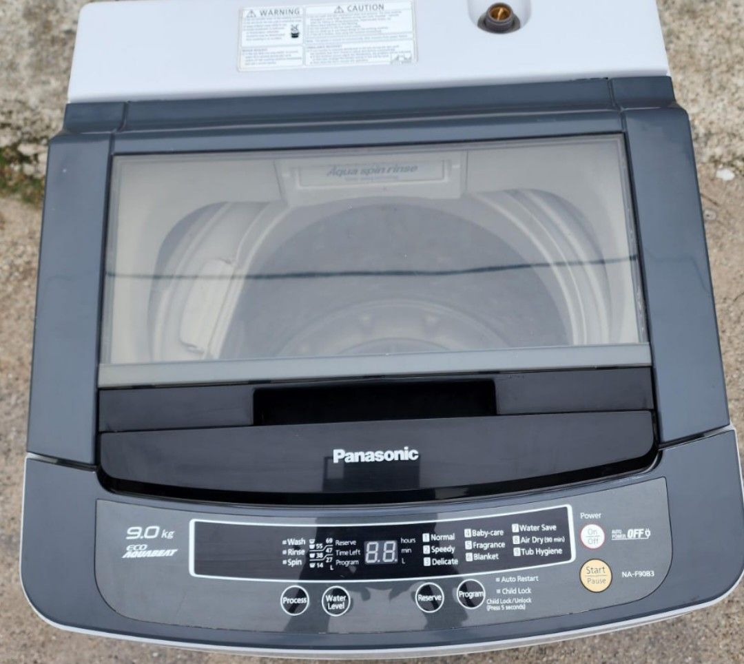 Mesin basuh jenama Panasonic 9kg, TV & Home Appliances, Washing ...