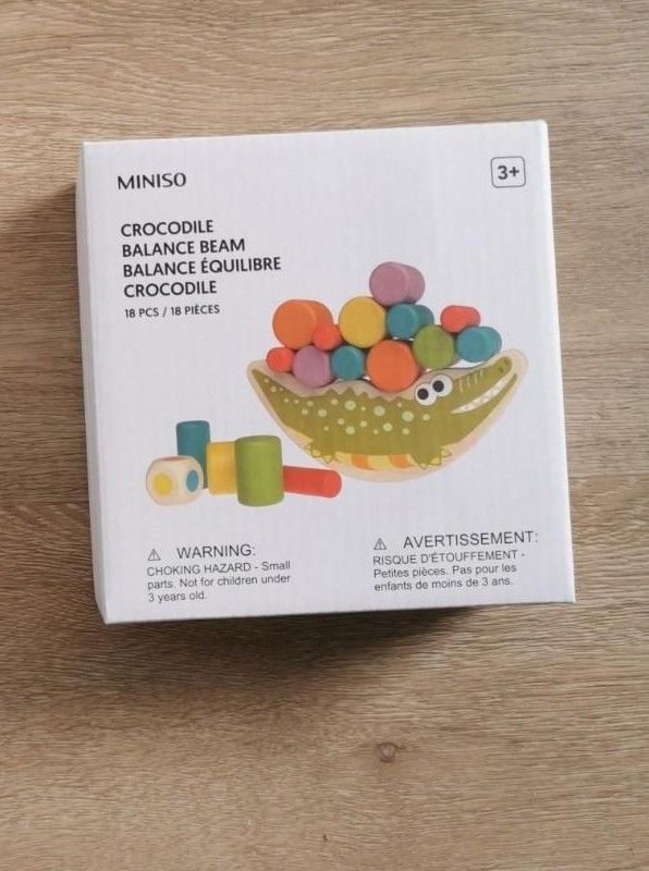 Miniso wooden balancing crocodile balance beam toy, Hobbies & Toys ...