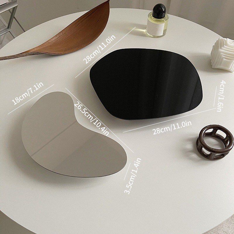 Mirrored and Black Display Platform Tray Set, Furniture & Home Living ...