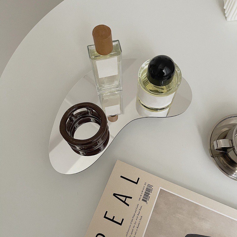 Mirrored and Black Display Platform Tray Set, Furniture & Home Living ...