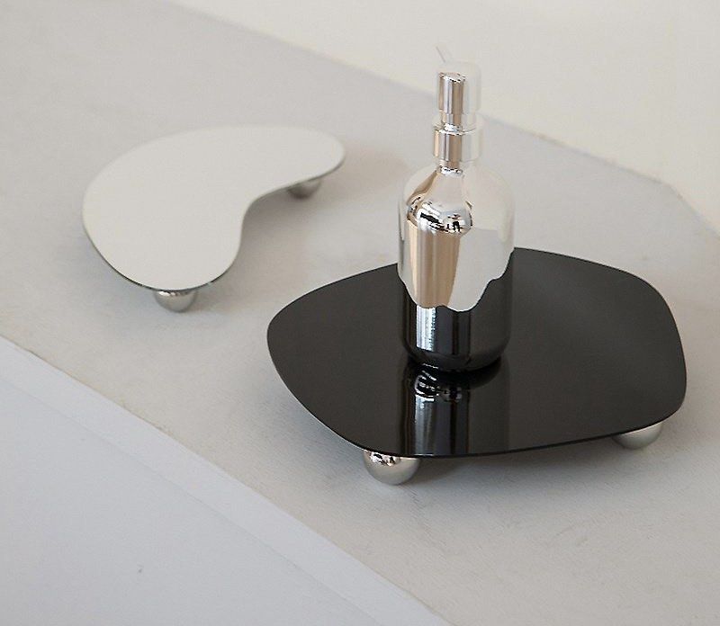 Mirrored and Black Display Platform Tray Set, Furniture & Home Living ...