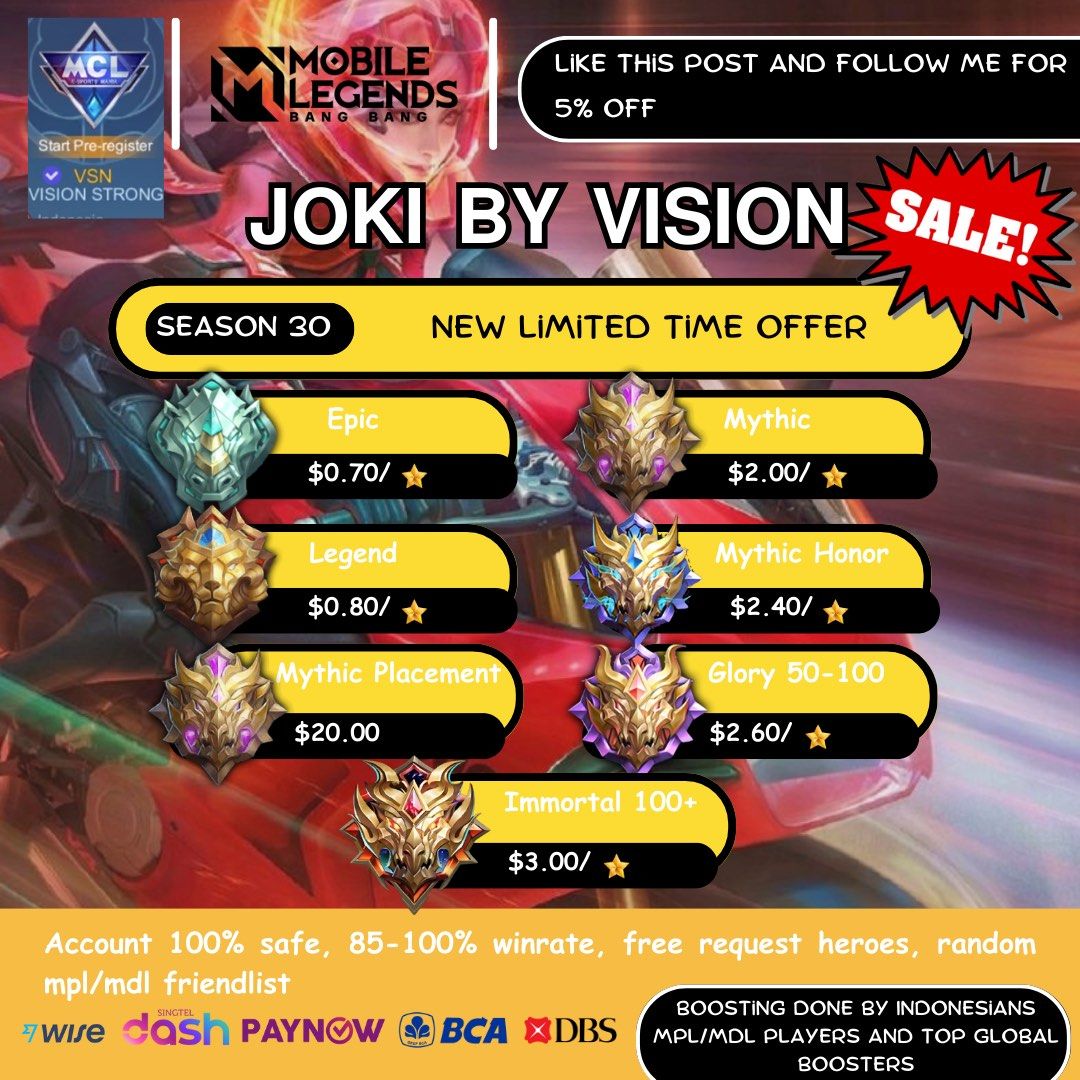 Mobile legends boosting / Mobile legend boosting / Mobile legend boost ...