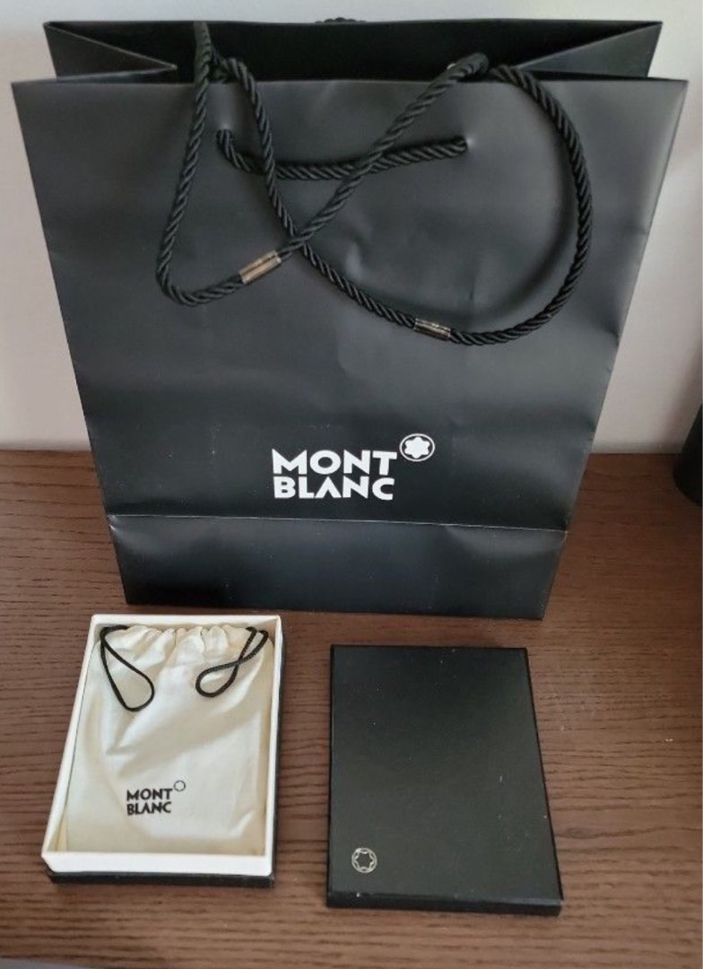 Mont blanc wallet in box and paperbag, Luxury, Bags & Wallets on Carousell