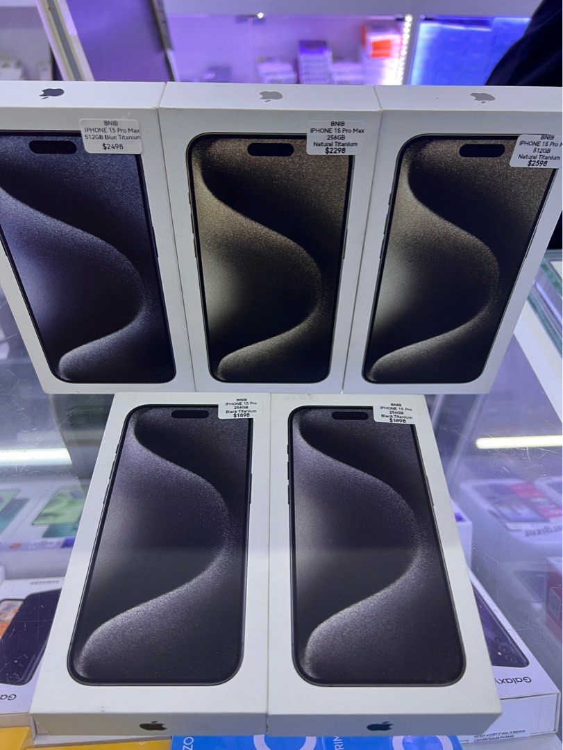 New IPhone 15 Pro Max & 15 Pro 256GB/512GB (Sealed & Non-Activated ...