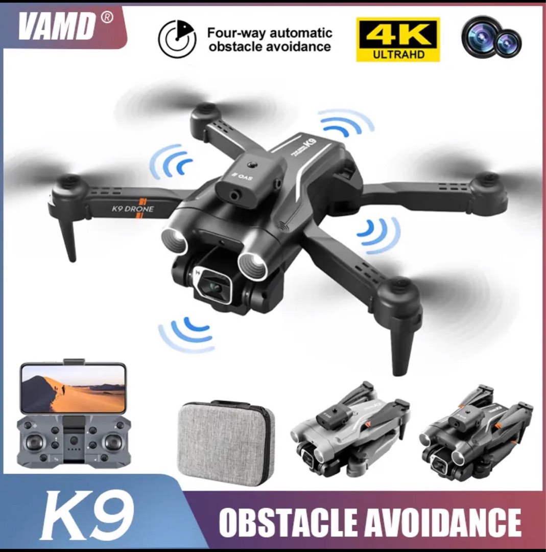 New K9 Pro Drone 4K HD Aerial Photography Dual Camera Professional Wide Angle Optical Flow ...