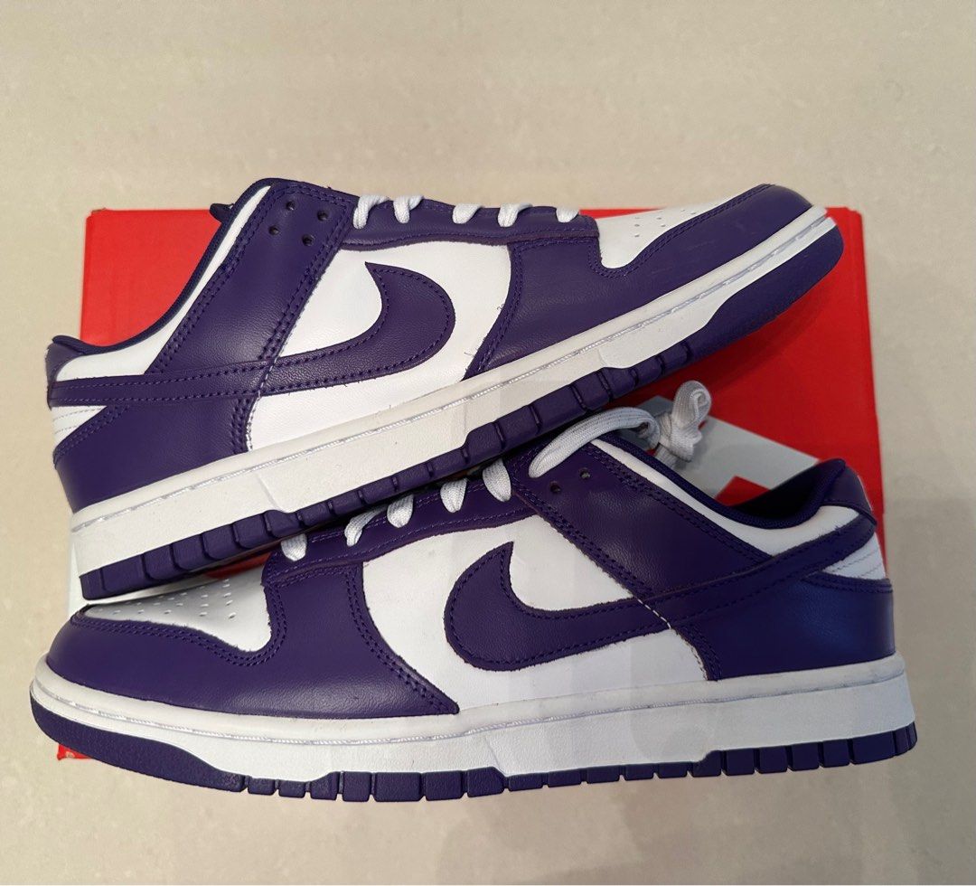 Nike Dunk Low Court Purple, Men's Fashion, Footwear, Sneakers on Carousell