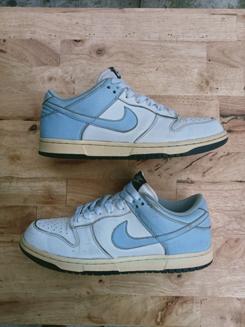 Nike Dunk Low Ice Blue Unc Vintage 2007, Fesyen Pria, Sepatu , Sneakers ...