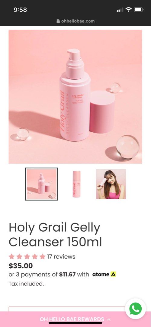 Oh hello bae holy grail gelly cleanser, Beauty & Personal Care, Face ...