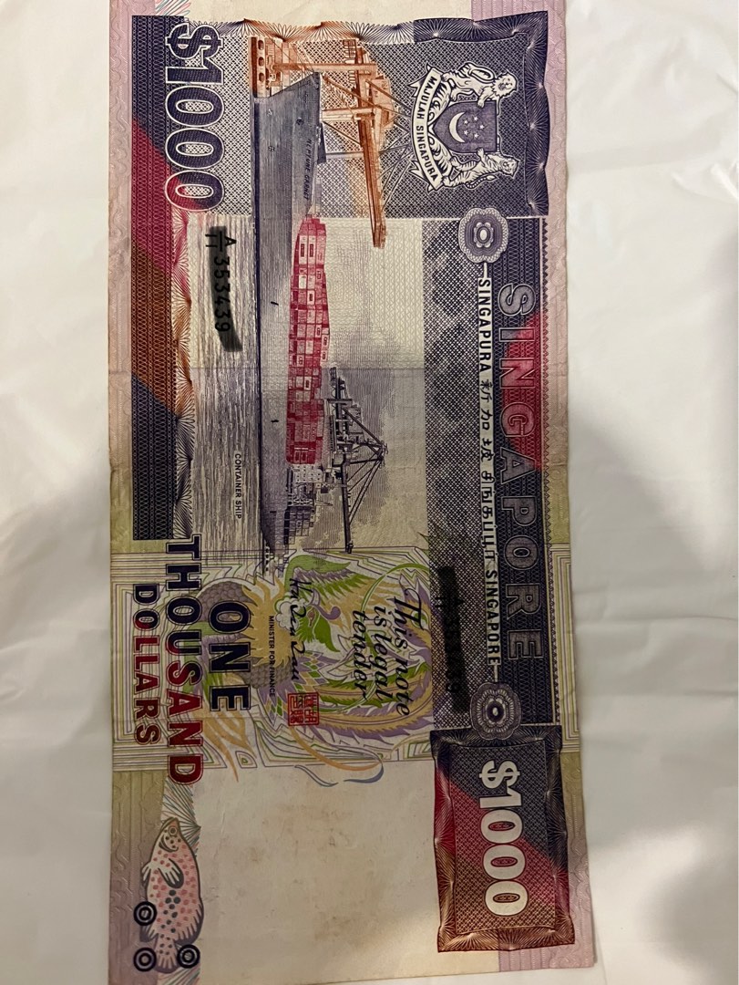 Singapore Old ship series $1000 note, Hobbies & Toys, Memorabilia ...