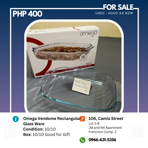 OMEGA Glass Ware 2 Liters, Furniture & Home Living, Kitchenware ...