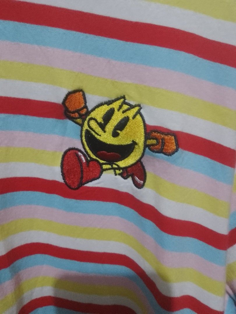 PAC-MAN Stripes Tshirt, Men's Fashion, Tops & Sets, Tshirts & Polo ...