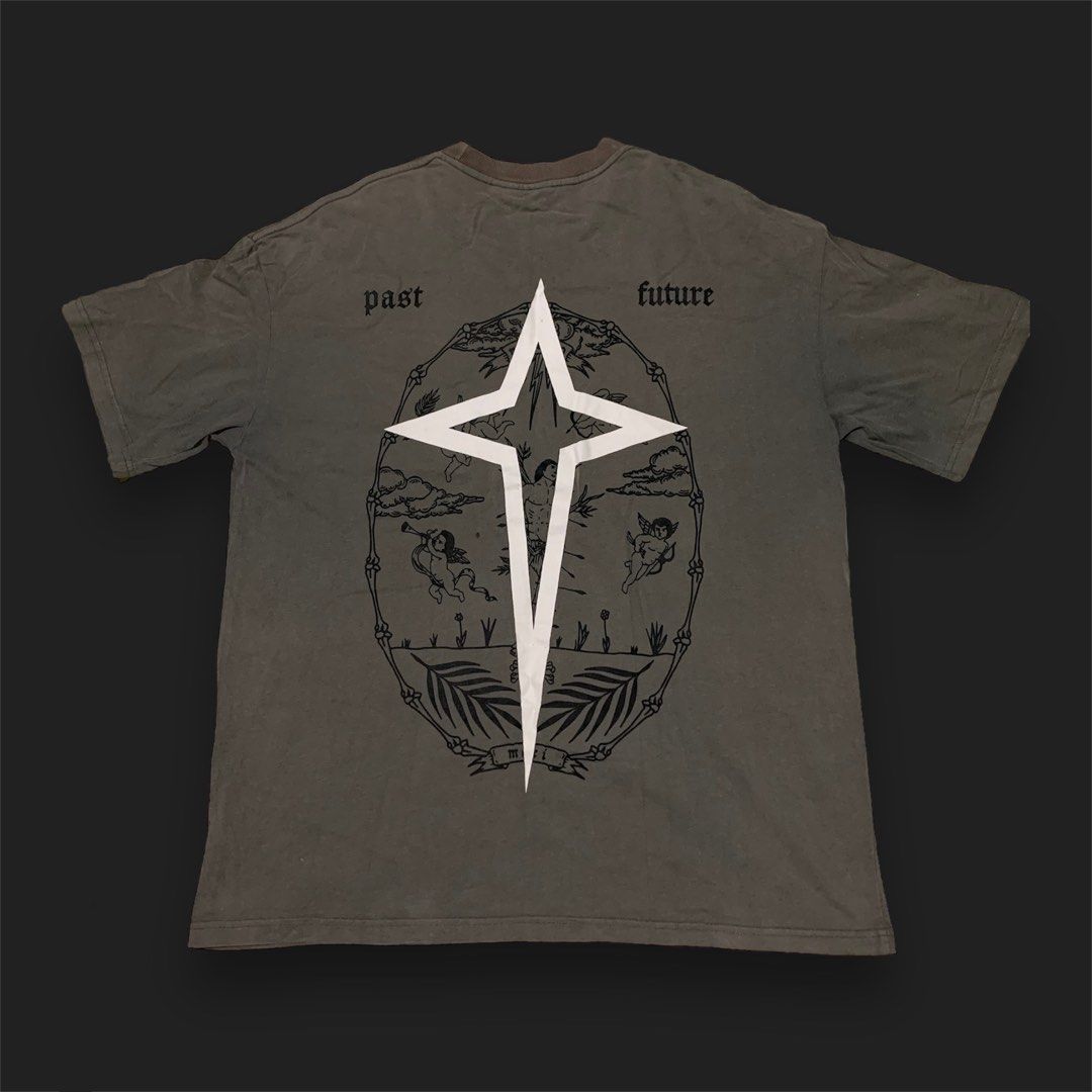 Past Future Fade Design Graphic Shirt Aesthetic Angels, Men's Fashion ...