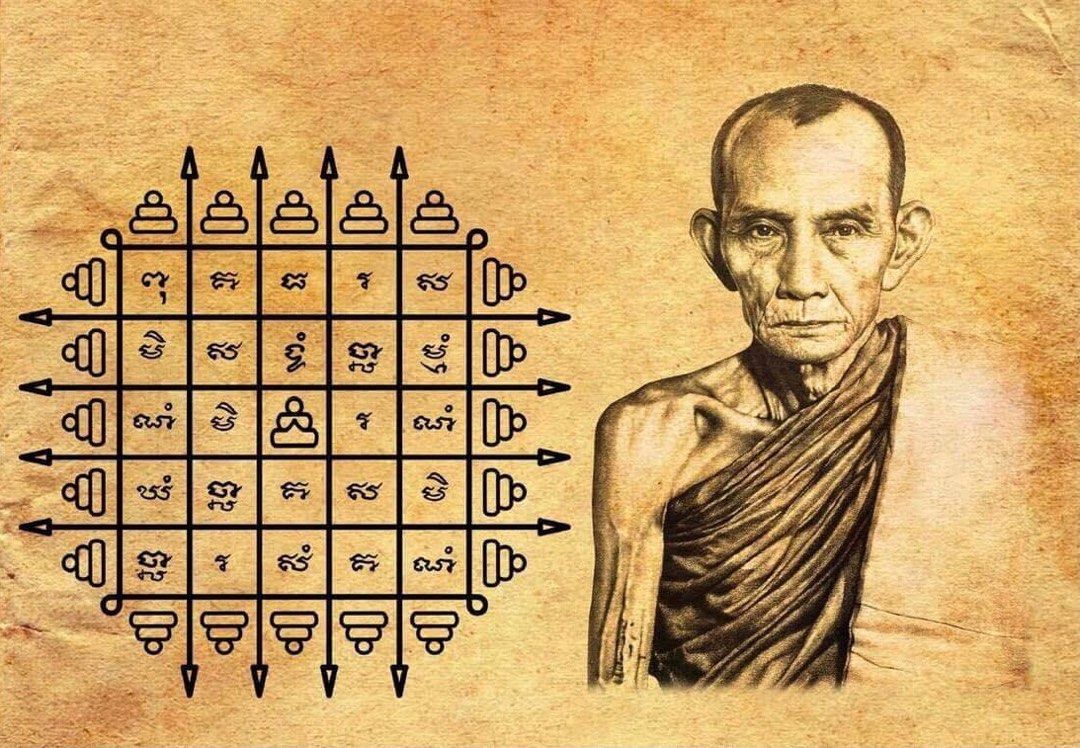 Phra Somdej behind 4 Rows Yantra, Hobbies & Toys, Memorabilia ...