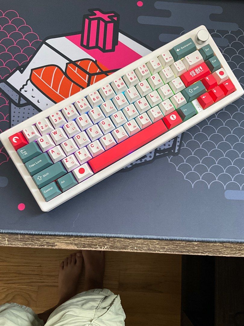 [PLUG AND PLAY] Gmk 67 Budget Custom Keyboard Red Samurai Keycaps Ktt ...