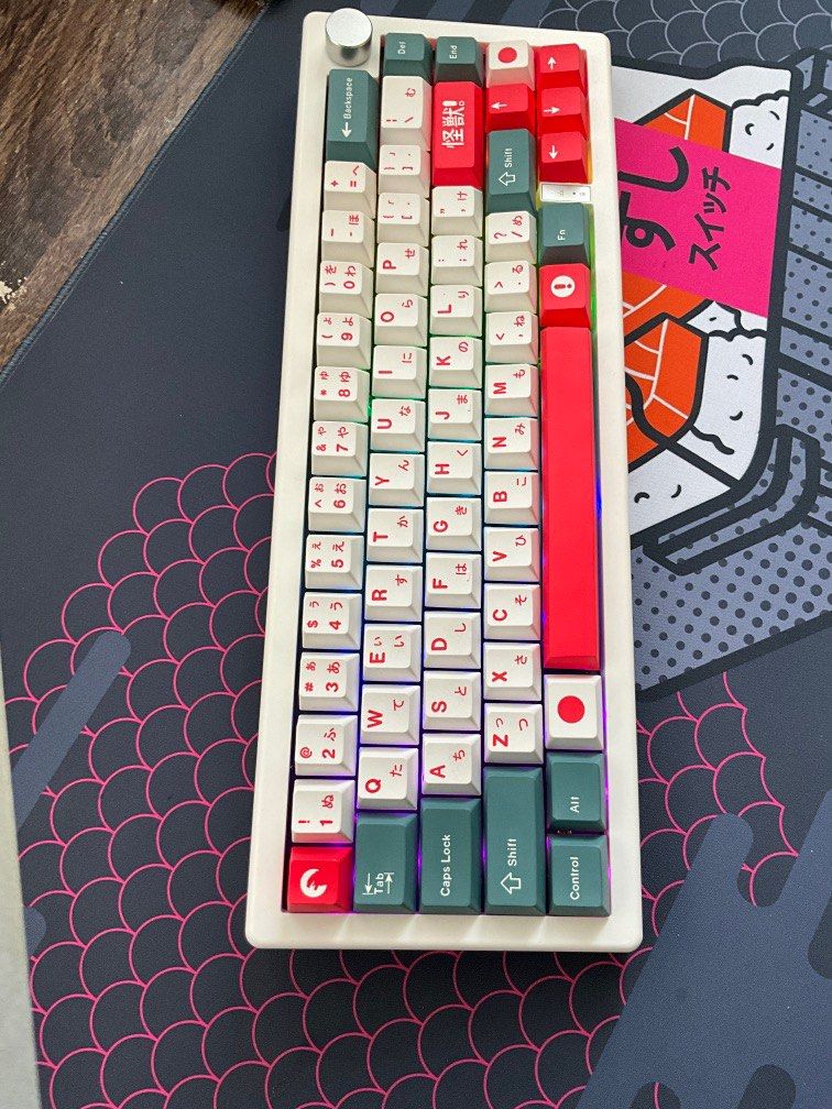 [PLUG AND PLAY] Gmk 67 Budget Custom Keyboard Red Samurai Keycaps Ktt ...