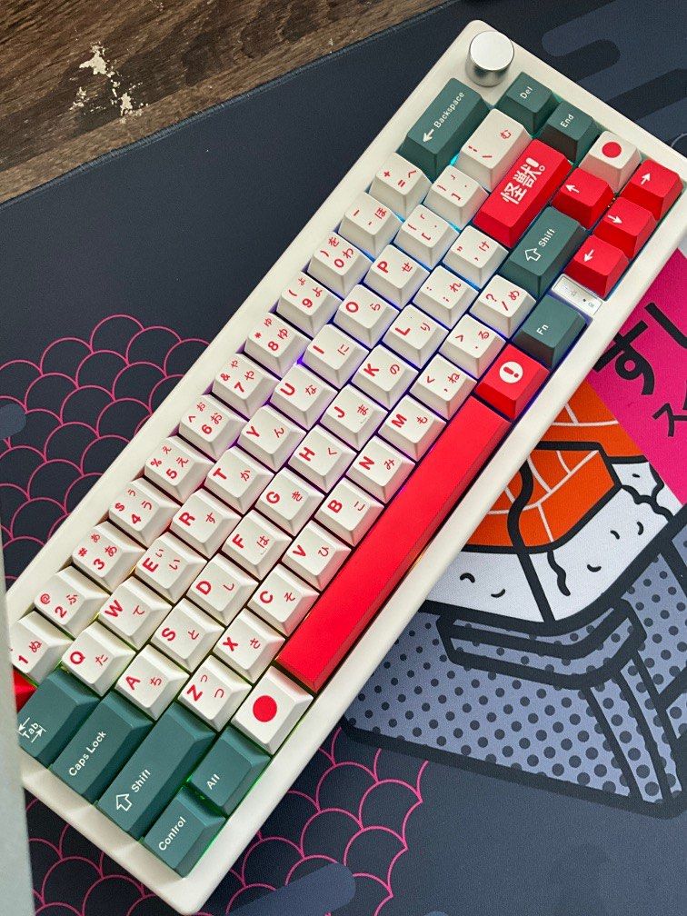 [PLUG AND PLAY] Gmk 67 Budget Custom Keyboard Red Samurai Keycaps Ktt ...