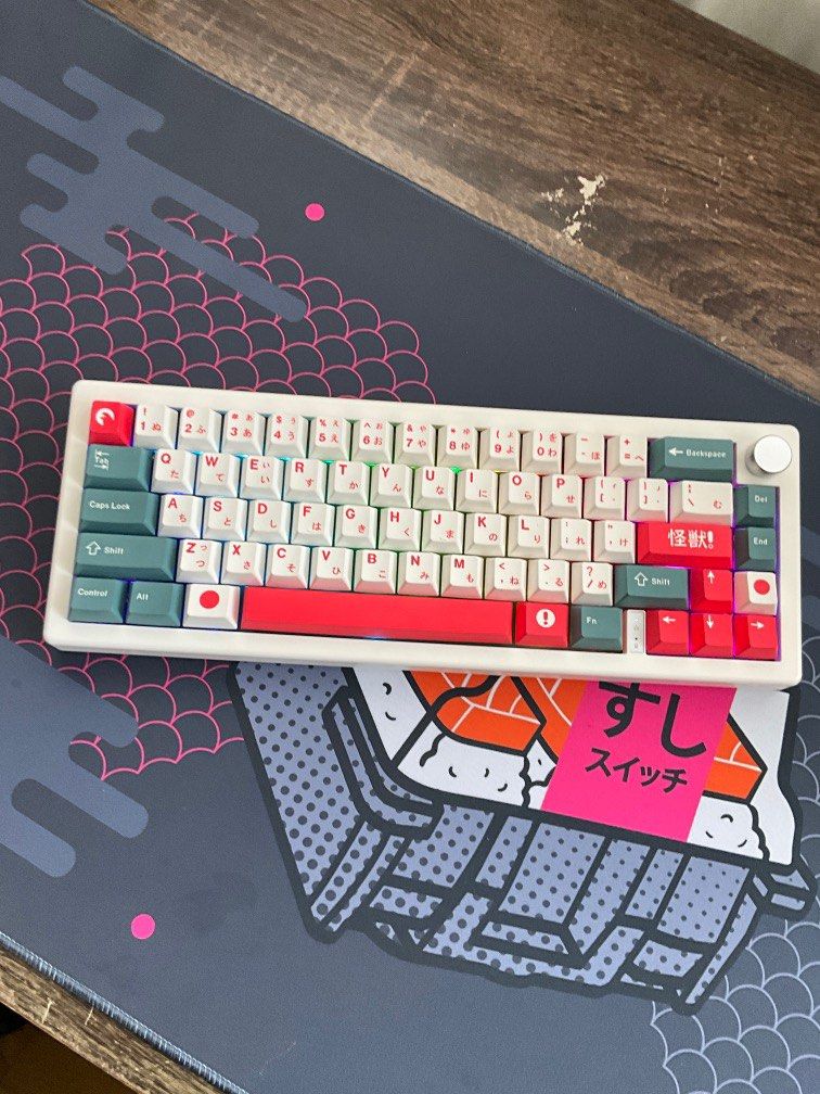 [PLUG AND PLAY] Gmk 67 Budget Custom Keyboard Red Samurai Keycaps Ktt ...