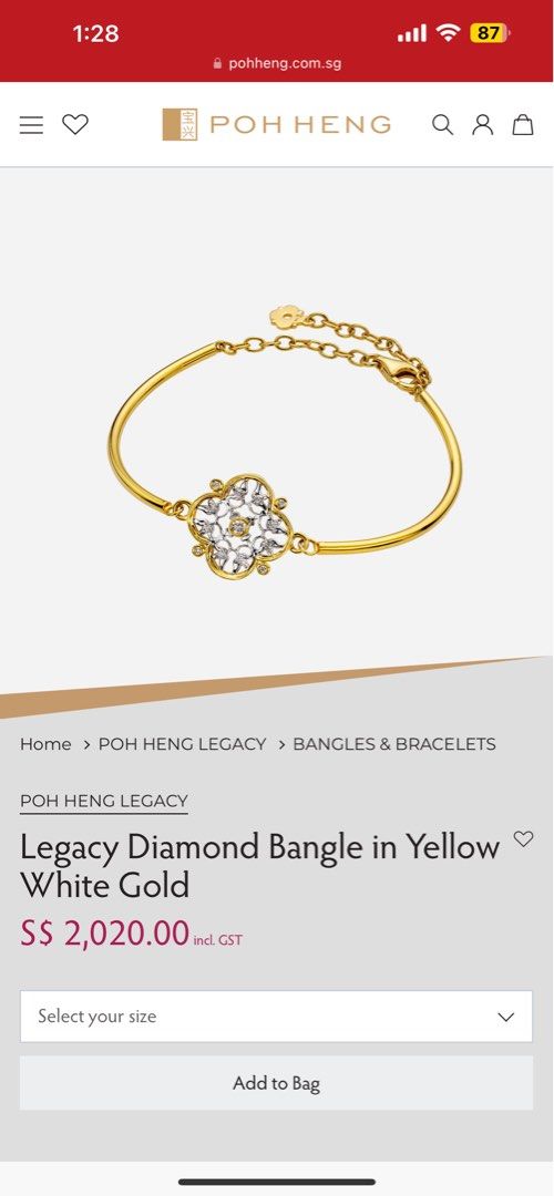 Poh Heng Legacy diamond bracelet, Women's Fashion, Jewelry & Organisers ...