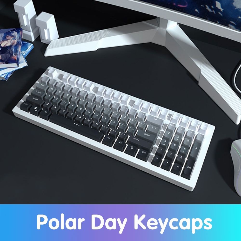 Polar Day Keycaps PBT Material font transmits light OEM profile ...