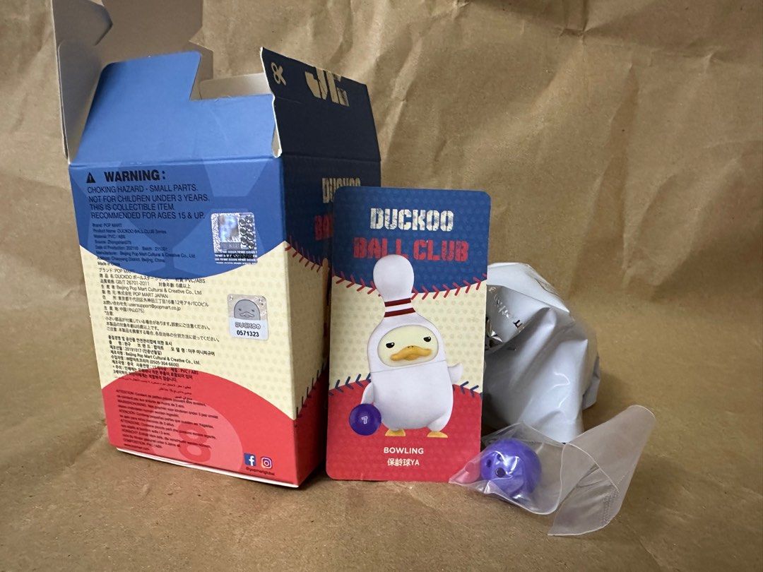 POP MART Duckoo Ball Club Series Blind Box 盲盒 - Bowling (Condition as ...