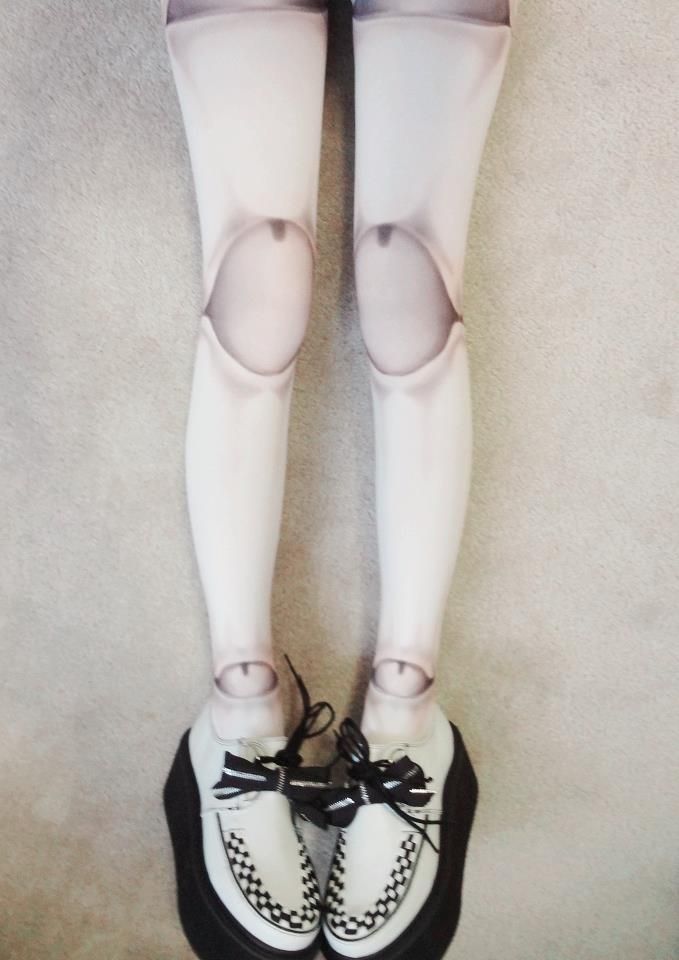 Porcelain Doll BJD Tights | Lolita Harajuku Horror Cosplay Costume ...
