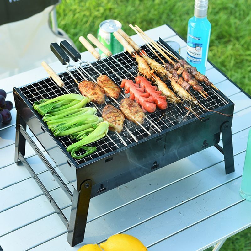 Portable Foldable BBQ Grills Patio Barbecue Charcoal Grill Stove ...