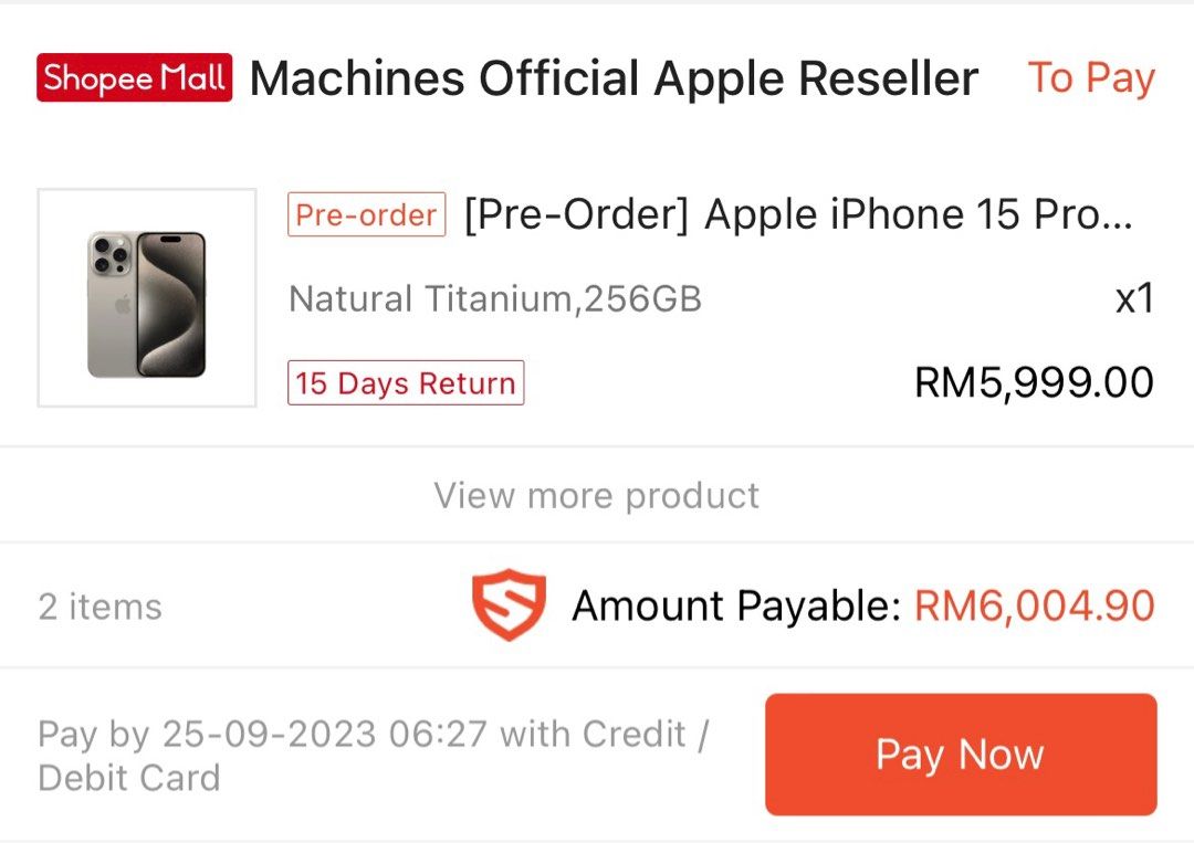 PRE ORDER FIRST BATCH IPHONE 15 PRO 256GB, Mobile Phones & Gadgets ...