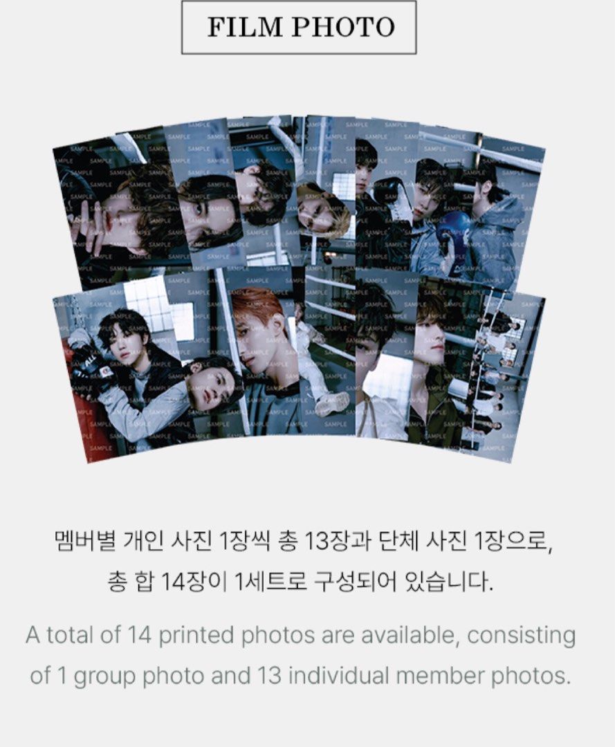 PRE-ORDER SEVENTEEN FILM PHOTO AND FRAME SET (TINGI), Hobbies & Toys ...