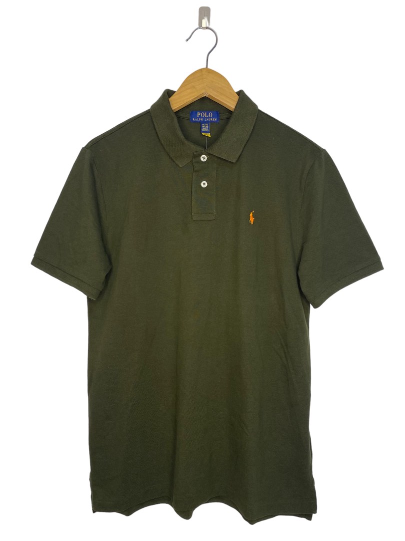 Ralph Lauren Olive Green Polo Shirts, Men's Fashion, Tops & Sets, Tshirts & Polo Shirts on Carousell