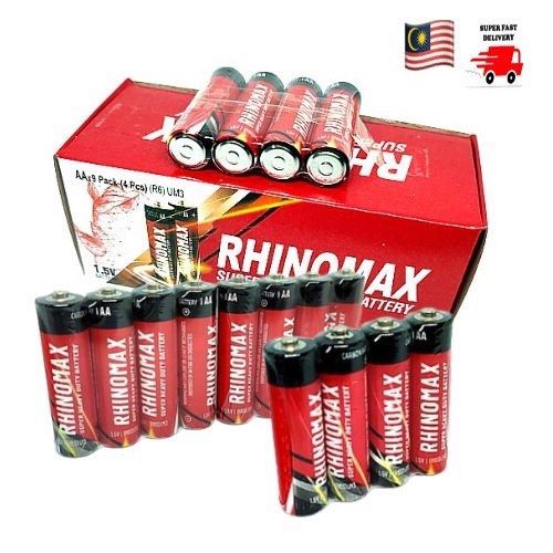 Rhinomax Super Heavy Duty RS6 AA 1.5V Battery For Toys Remote Control ...