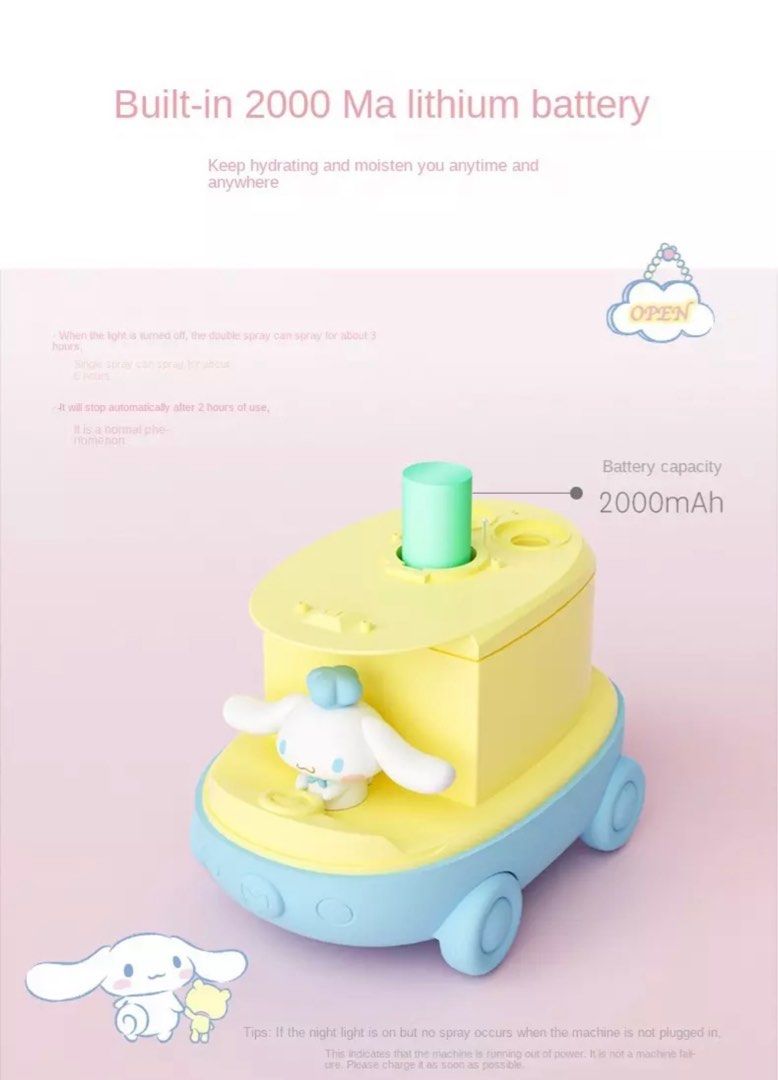 Sanrio Hello Kitty Cinnamoroll Kuromi Bus Humidifier Car Humidifier ...