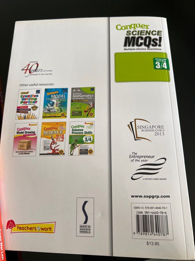 science PSLE revision and exam papers conquer science MCQ science ...