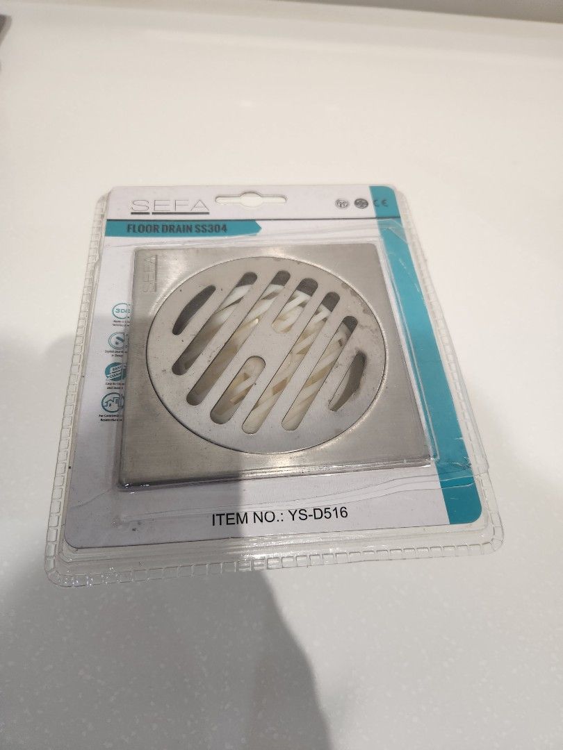Sefa Floor Drain (4x4), Furniture & Home Living, Bathroom & Kitchen ...