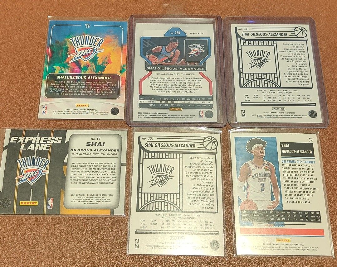SGA, Shai-Gilgeous-Alexander Lot (All for $10) NBA Basketball Cards ...