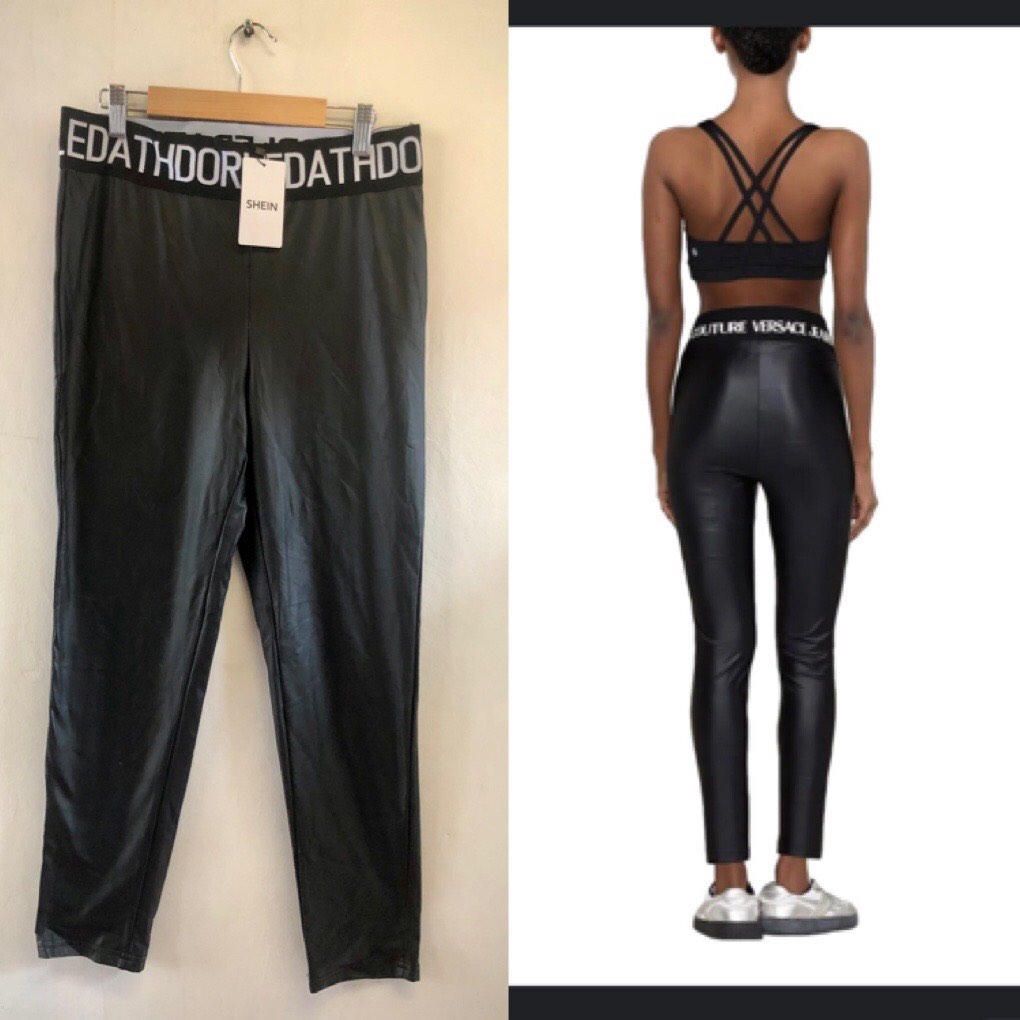 Shein garterized leather pants, Women's Fashion, Bottoms, Other Bottoms ...