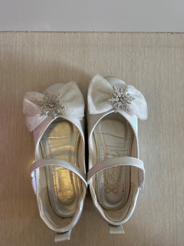 Shiny white party shoes, Babies & Kids, Babies & Kids Fashion on Carousell