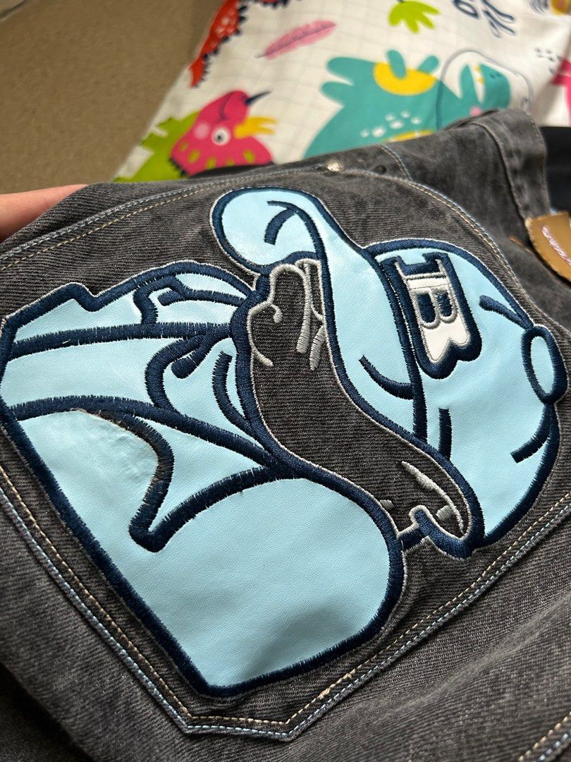 Sohk Baby Blue Character y2k jorts, Men's Fashion, Bottoms, Shorts on ...